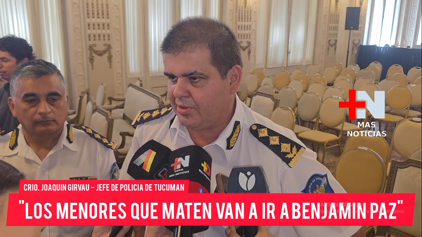 "Los menores que delinquen van a estar presos", advirtió el jefe de ...